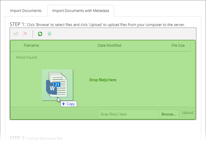 Document Importing with Metadata