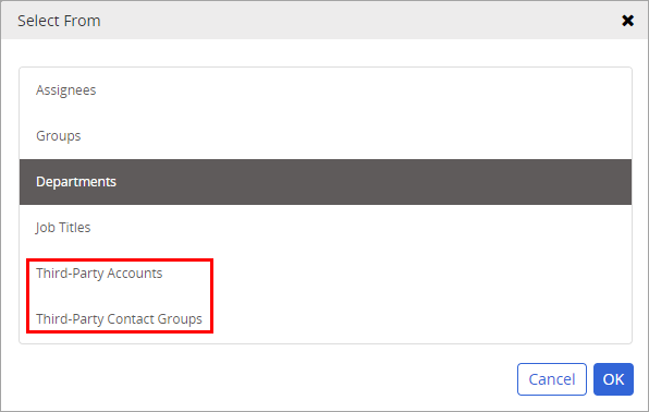 Assigning Tasks to a Third-Party Contact