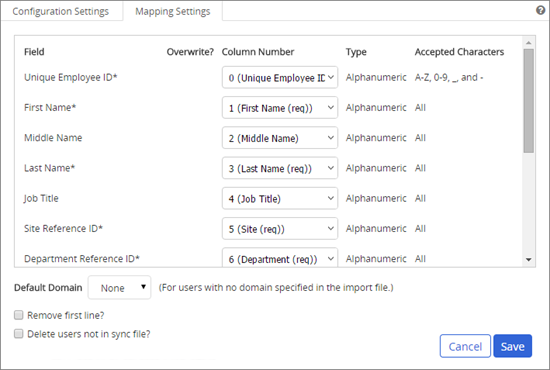 Configuring UPS Automated User Sync Settings