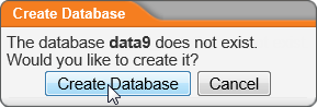 Creating a New, Empty Database