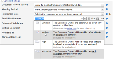 Template Setting: Email Notifications